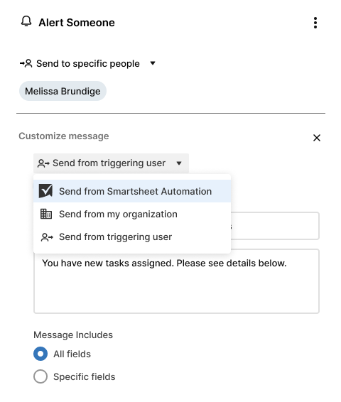 Customize the From Name of Smartsheet Alerts and Requests | Smartsheet